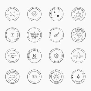 Stamp Logo, DIY Logo, Modern Logo, Photography Logo, Premade Logo ...