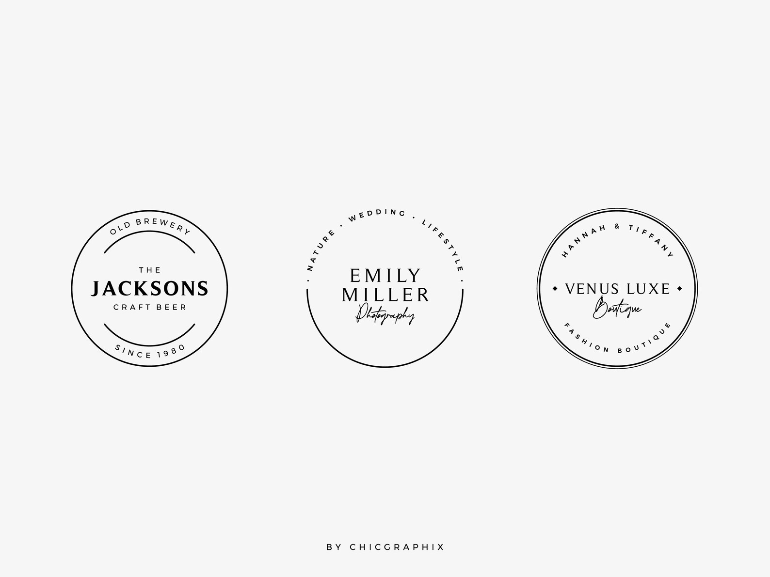 Round Badge Logo Design DIY Logo Stamp Logo Badge Logo - Etsy