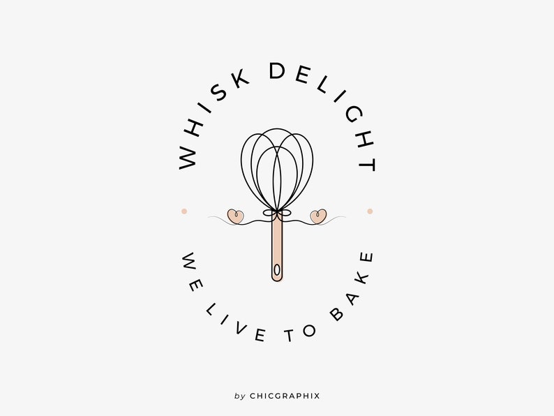 Bakery Logo Whisk Logo Baker Logo Premade Logo Food Logo - Etsy