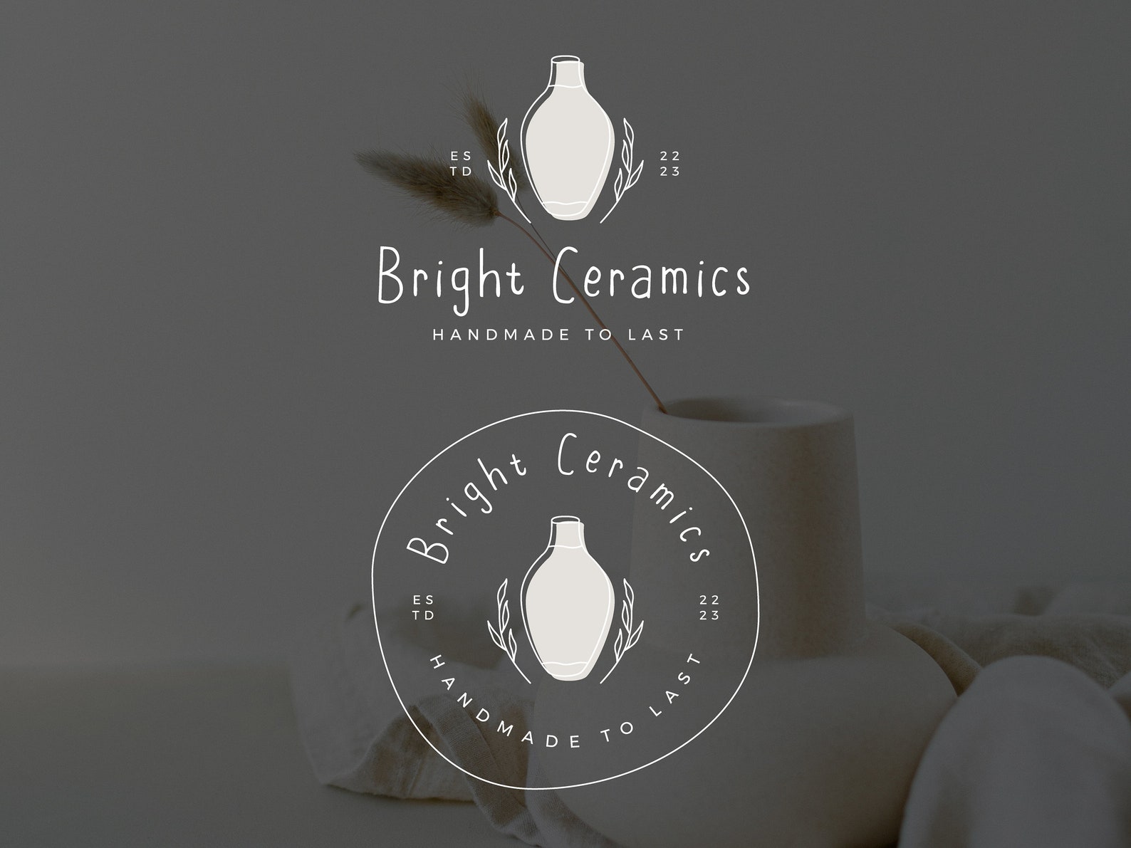 Pottery Logo Ceramic Logo Boho Logo Craft Logo Shop Logo - Etsy