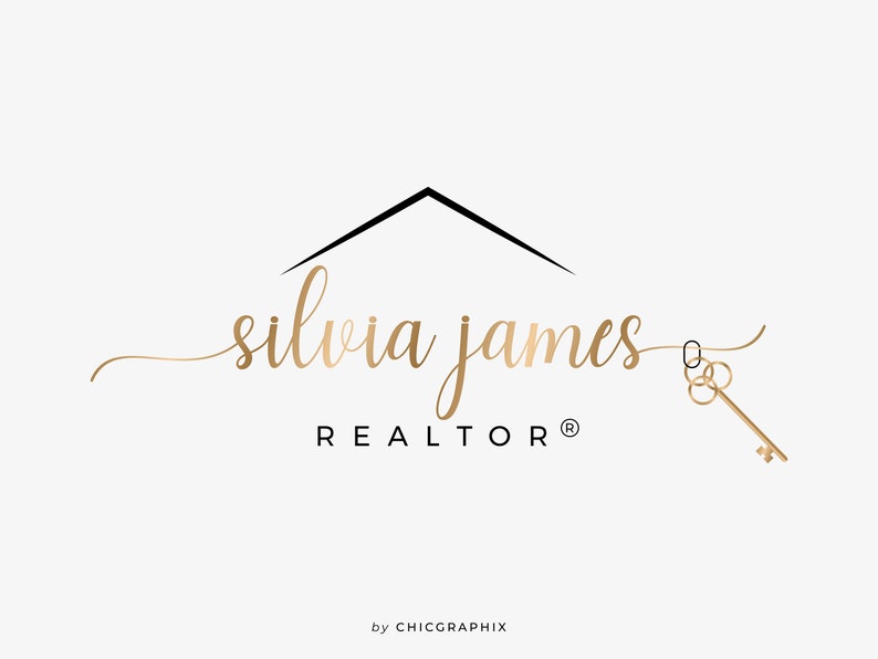 Real Estate Logo House Logo Realtor Logo Initials Logo - Etsy
