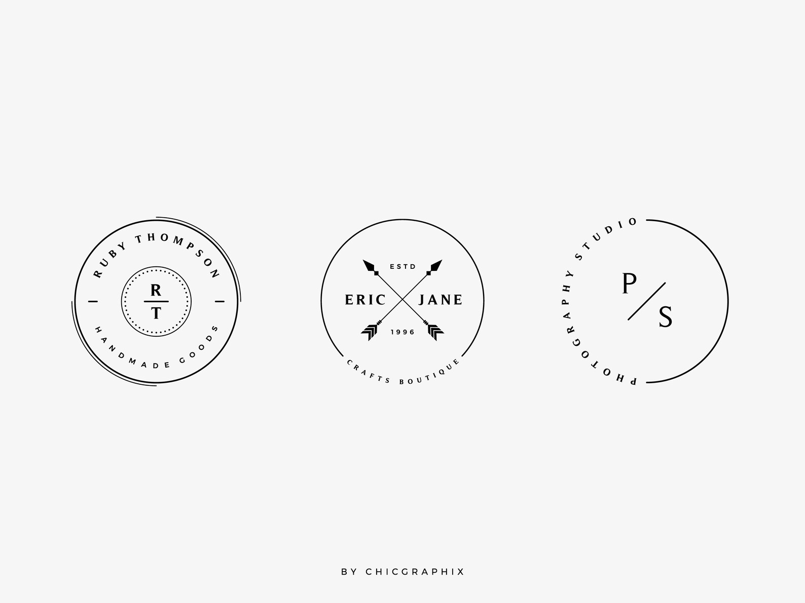 Round Badge Logo Design DIY Logo Stamp Logo Badge Logo - Etsy