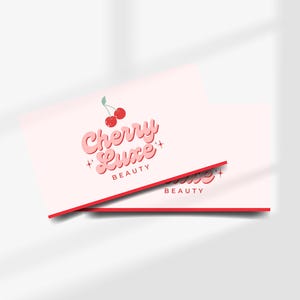 DIY Cherry Branding Kit, Retro Logo Designs, Editable Canva Logo ...