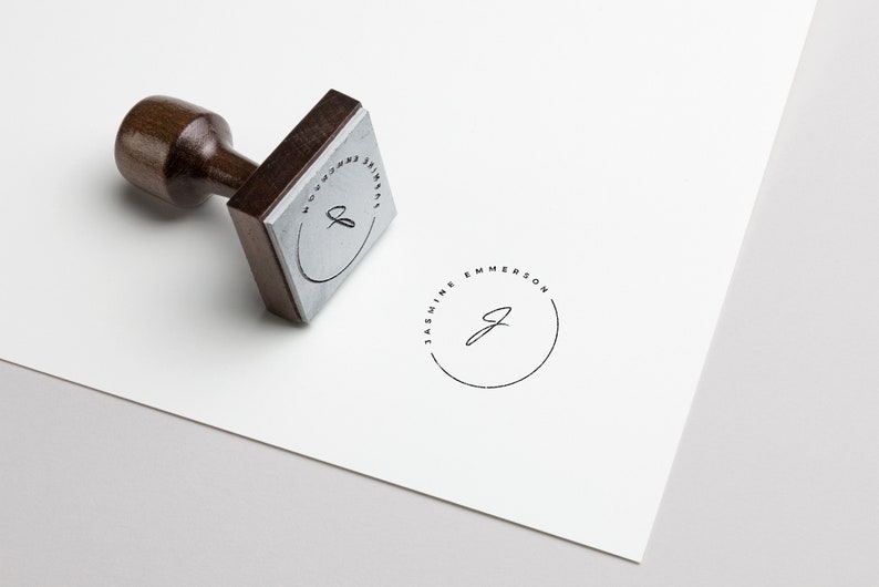 Round Stamp Logo Design DIY Logo Badge Logo Stamp Logo - Etsy