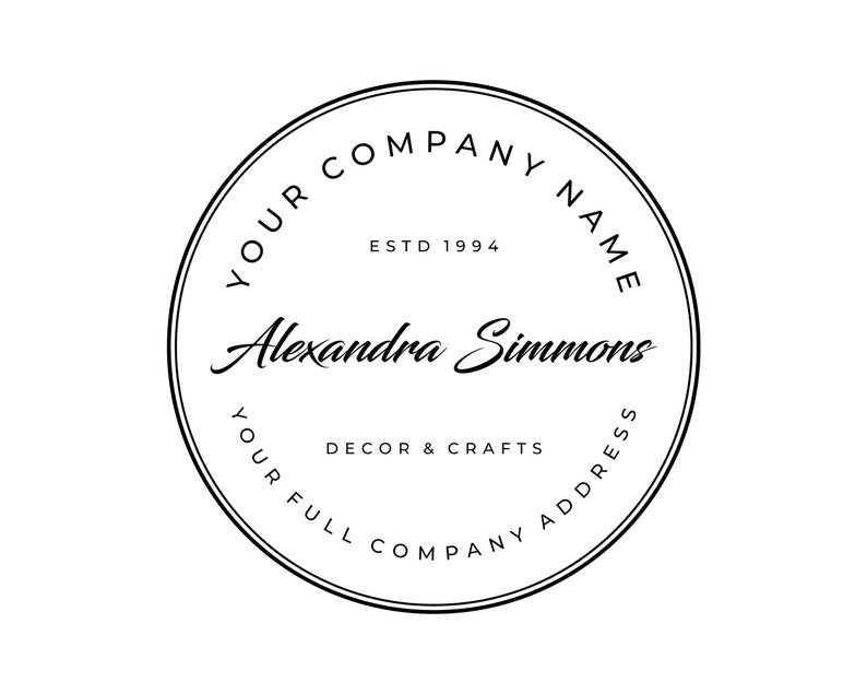 Business Stamp Logo Design Premade Logo Business Logo | Etsy