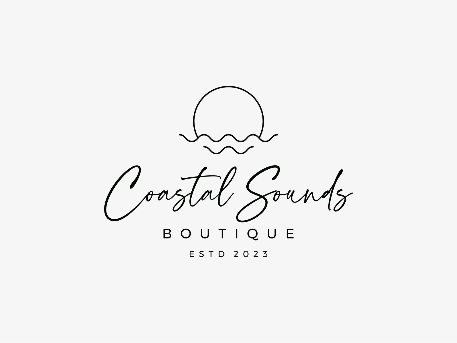 Coastal Logo Boho Logo Wave Logo Sun Logo Ocean Logo - Etsy