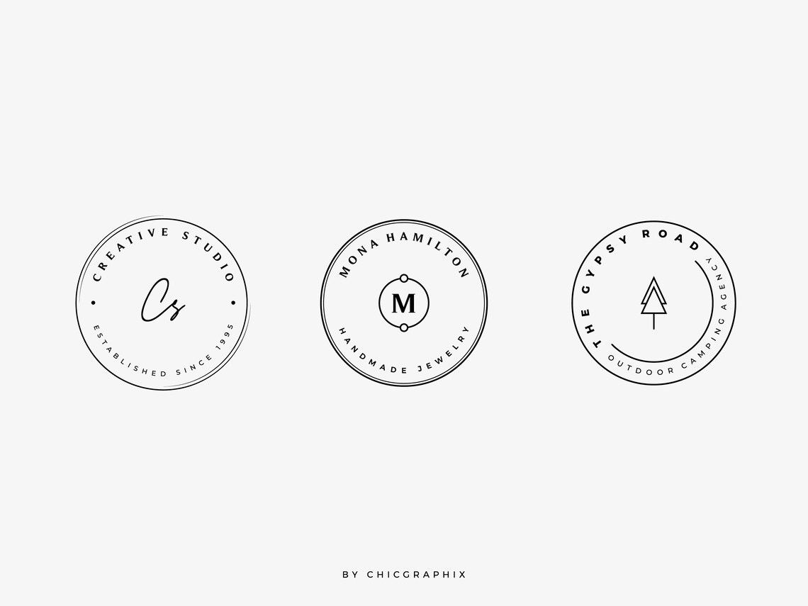 Round Badge Logo Design DIY Logo Stamp Logo Badge Logo - Etsy