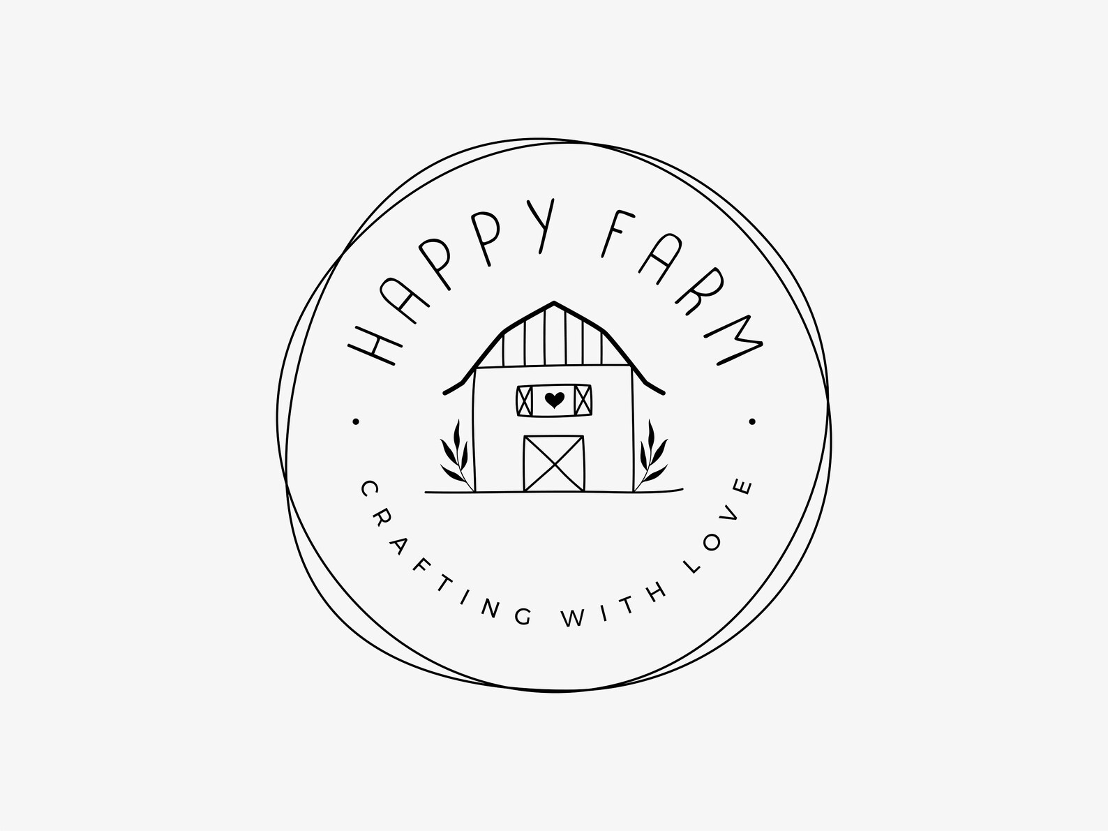 Farmhouse Logo Cottage House Logo Barn Logo House Logo - Etsy