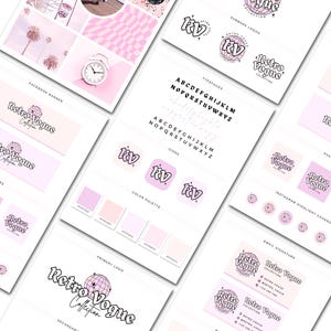 Retro Branding Kit, Branding Logo Design, Branding Kit Template, Retro ...