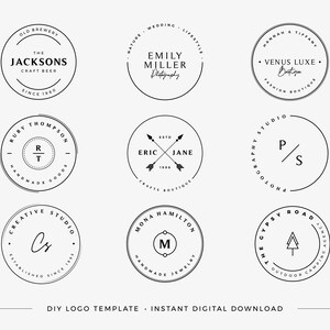 Round Badge Logo Design, DIY Logo, Stamp Logo, Badge Logo, Business ...