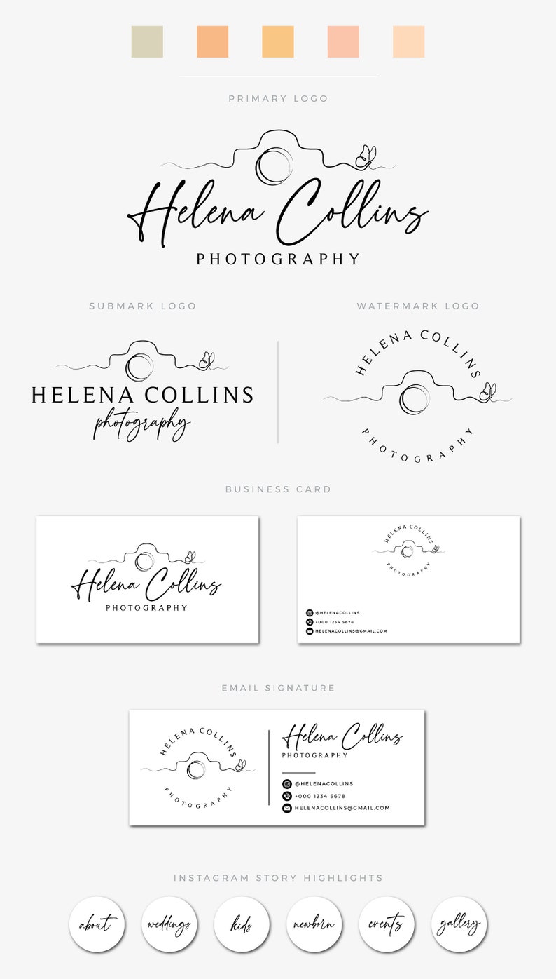Photography Logo Design Camera Logo Custom Logo Watermark - Etsy
