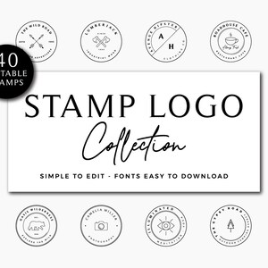 Stamp Logo, DIY Logo, Modern Logo, Photography Logo, Premade Logo ...