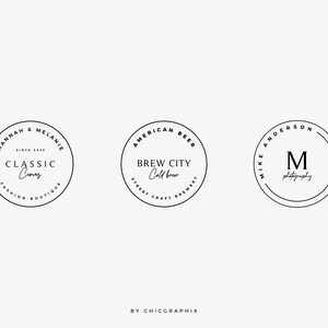 Round Stamp Logo Design, DIY Logo, Badge Logo, Stamp Logo, Business ...