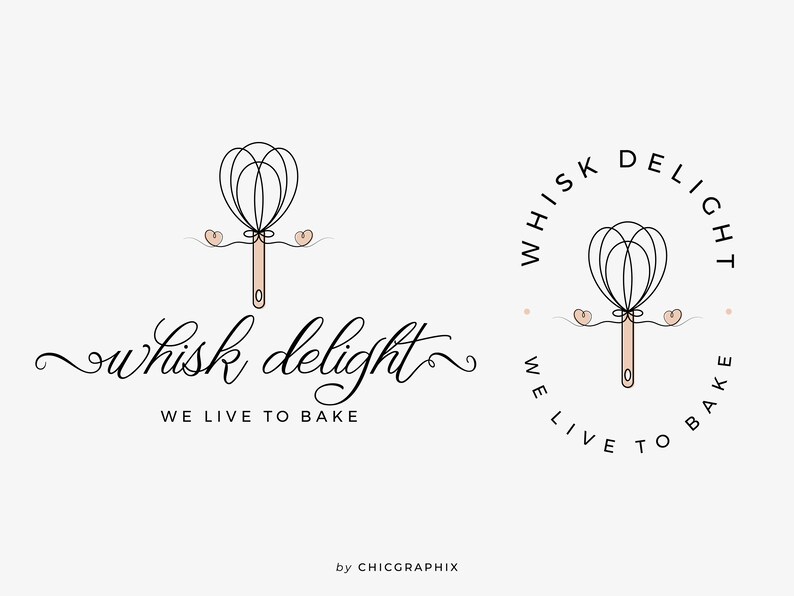 Bakery Logo Whisk Logo Baker Logo Premade Logo Food Logo - Etsy
