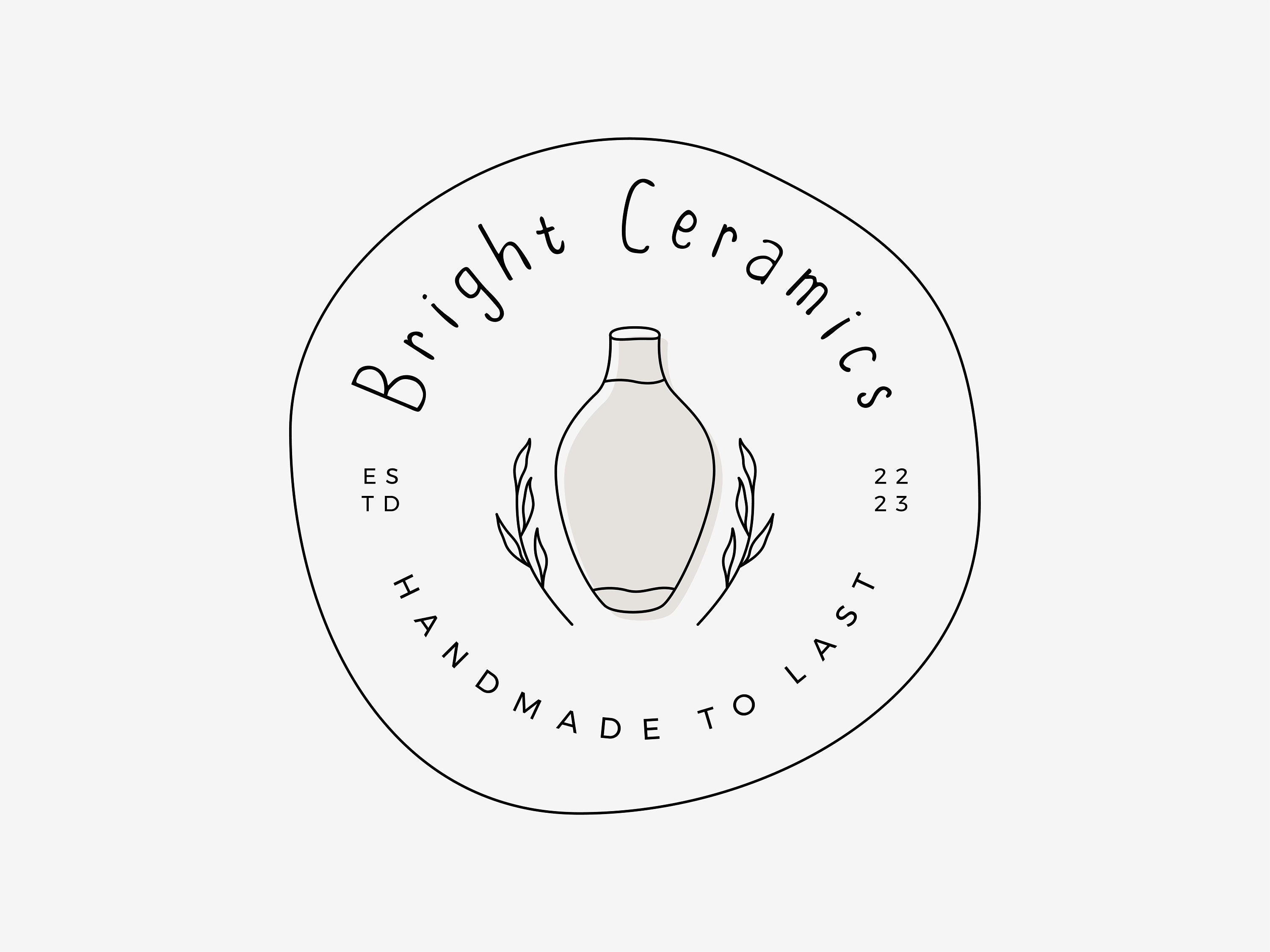Pottery Logo Ceramic Logo Boho Logo Craft Logo Shop Logo - Etsy