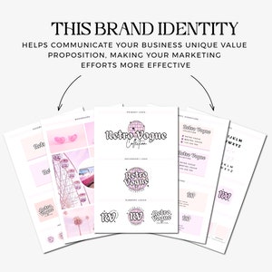 Retro Branding Kit, Branding Logo Design, Branding Kit Template, Retro ...
