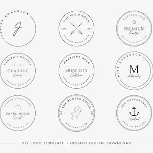 Round Stamp Logo Design, DIY Logo, Badge Logo, Stamp Logo, Business ...