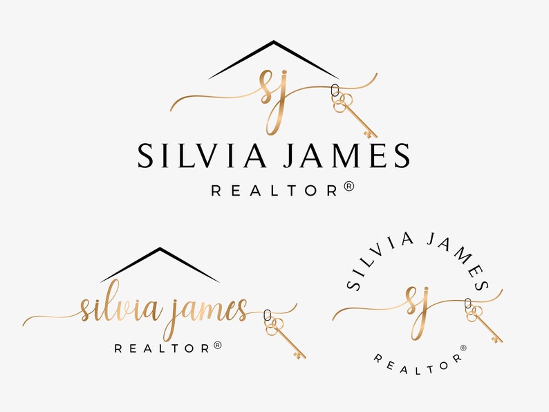 Real Estate Logo House Logo Realtor Logo Initials Logo - Etsy