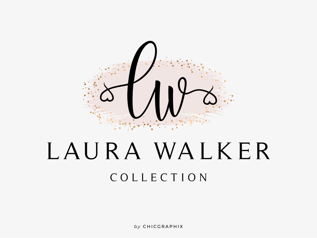 Beauty Logo, Pink Watercolor Logo, Initials Logo, Business Logo ...