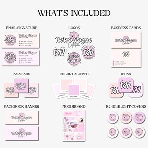 Retro Branding Kit, Branding Logo Design, Branding Kit Template, Retro ...