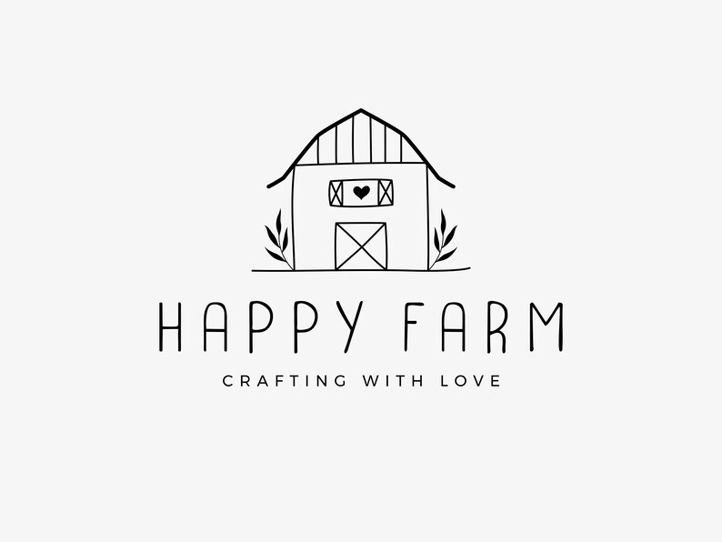 Farmhouse Logo Cottage House Logo Barn Logo House Logo - Etsy