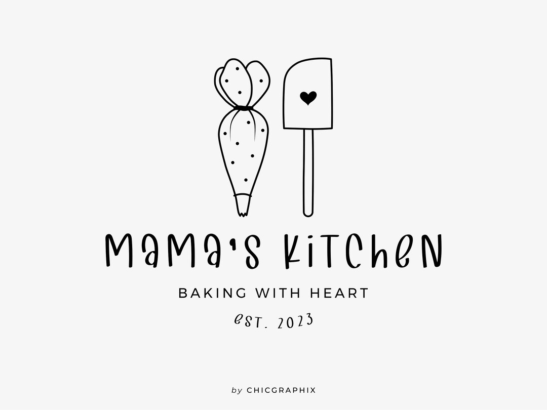 Bakery Logo Design, Baker Logo, Pastry Chef Logo, Spatula Logo, Baking ...