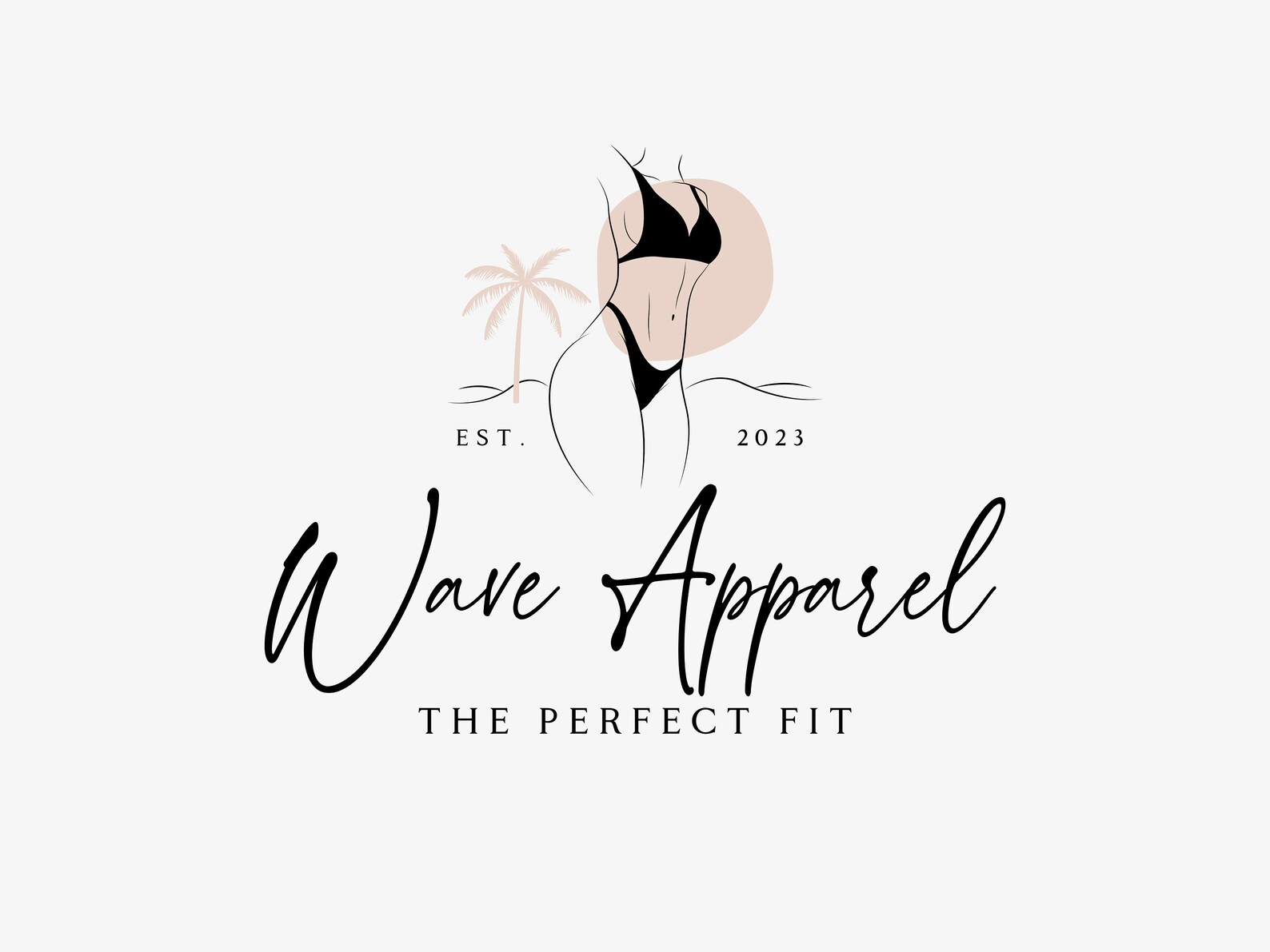Swimsuit Logo Design Bikini Logo Boho Logo Watermark Logo - Etsy