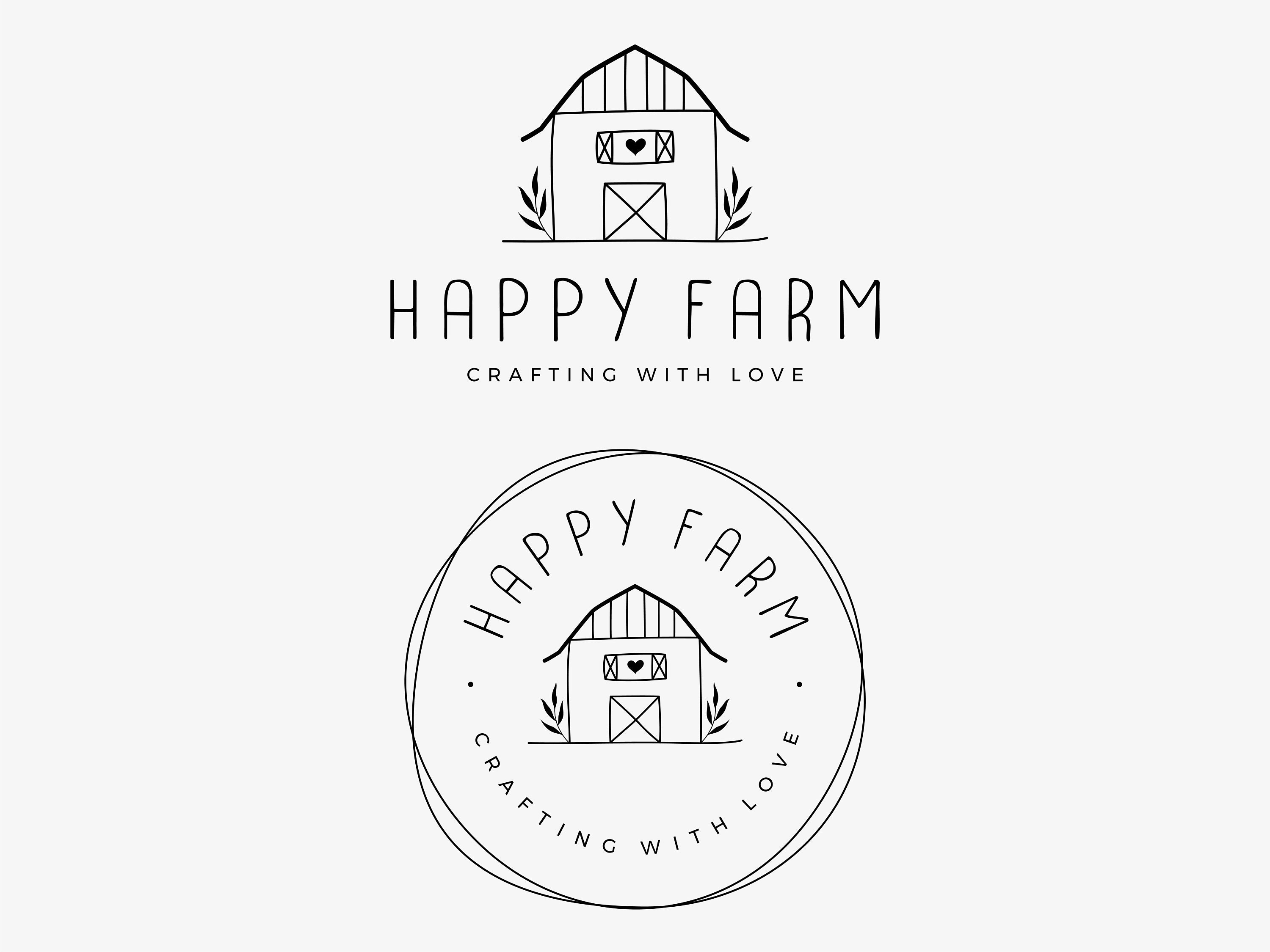 Farmhouse Logo Cottage House Logo Barn Logo House Logo - Etsy