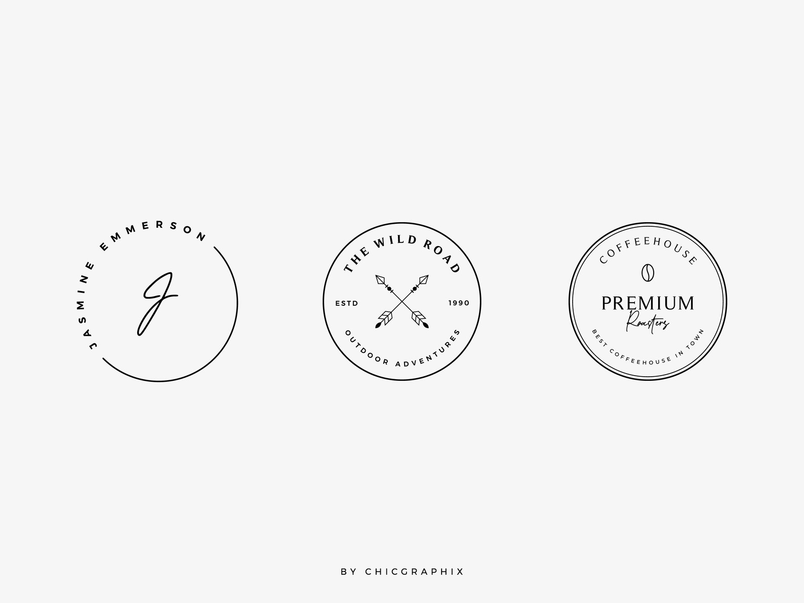 Round Stamp Logo Design DIY Logo Badge Logo Stamp Logo - Etsy