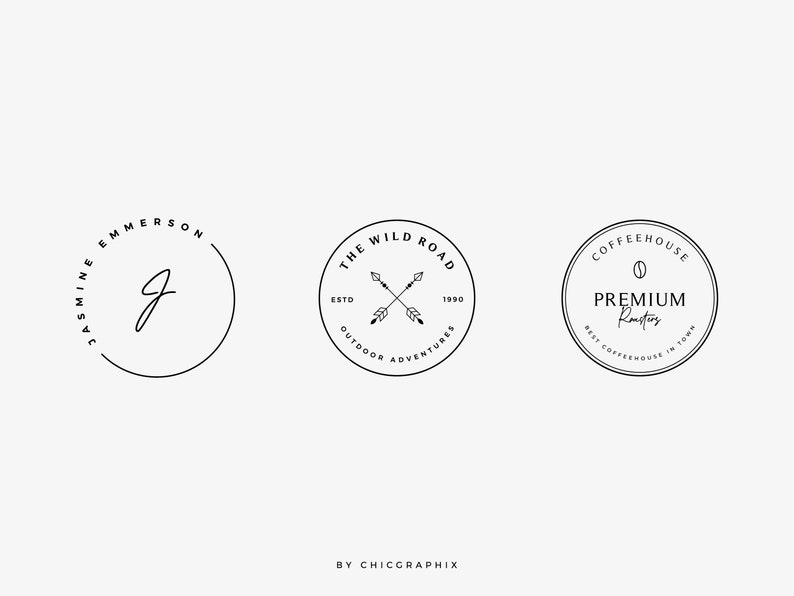 Round Stamp Logo Design DIY Logo Badge Logo Stamp Logo - Etsy