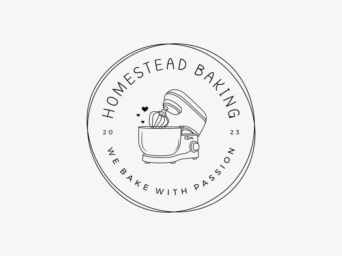 Bakery Logo Design Baker Logo Watermark Logo Mixer Logo - Etsy