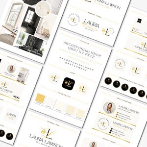 Real Estate Branding Kit, Realtor Logo Designs, Editable Canva Template ...