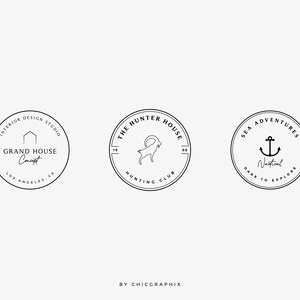 Round Stamp Logo Design, DIY Logo, Badge Logo, Stamp Logo, Business ...