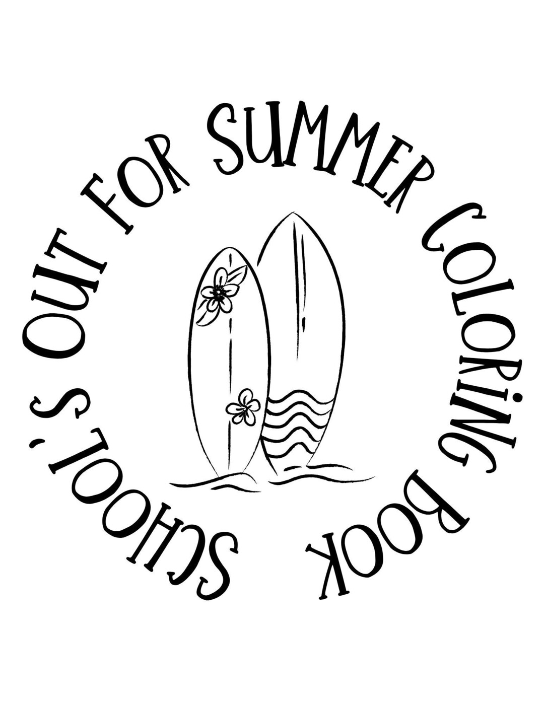 School's Out for Summer Coloring Book - Etsy