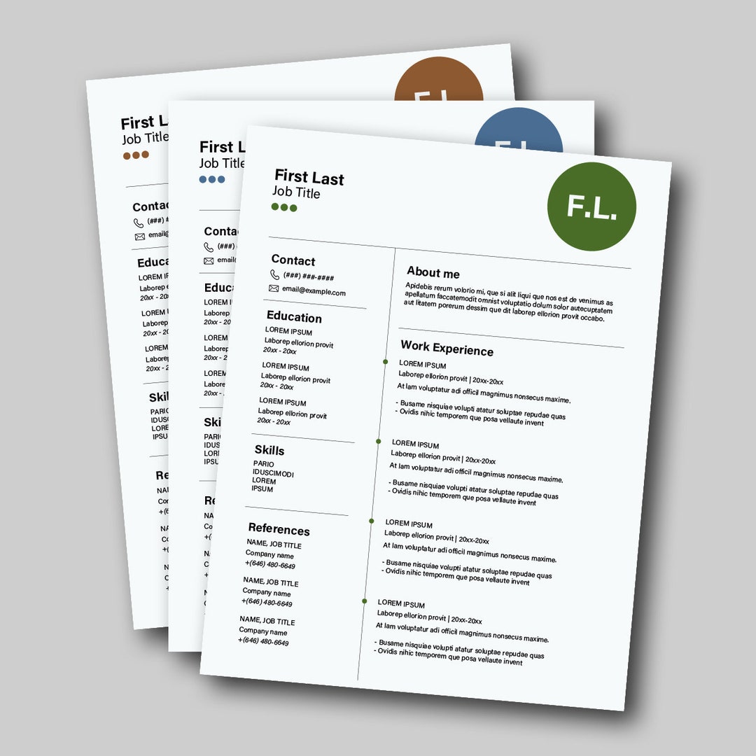 Resume Simple Circle - Etsy