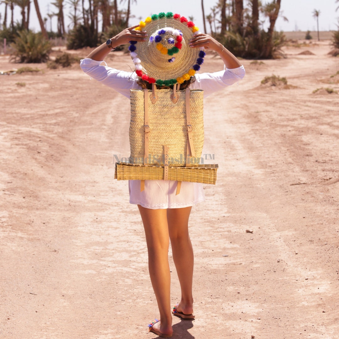 Personalized Straw Backpack With Straw Beach Mat ,hipster Backpack ...