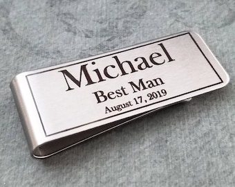 Personalized Money Clips for Men, Black Metal Money Clip, Black Money ...