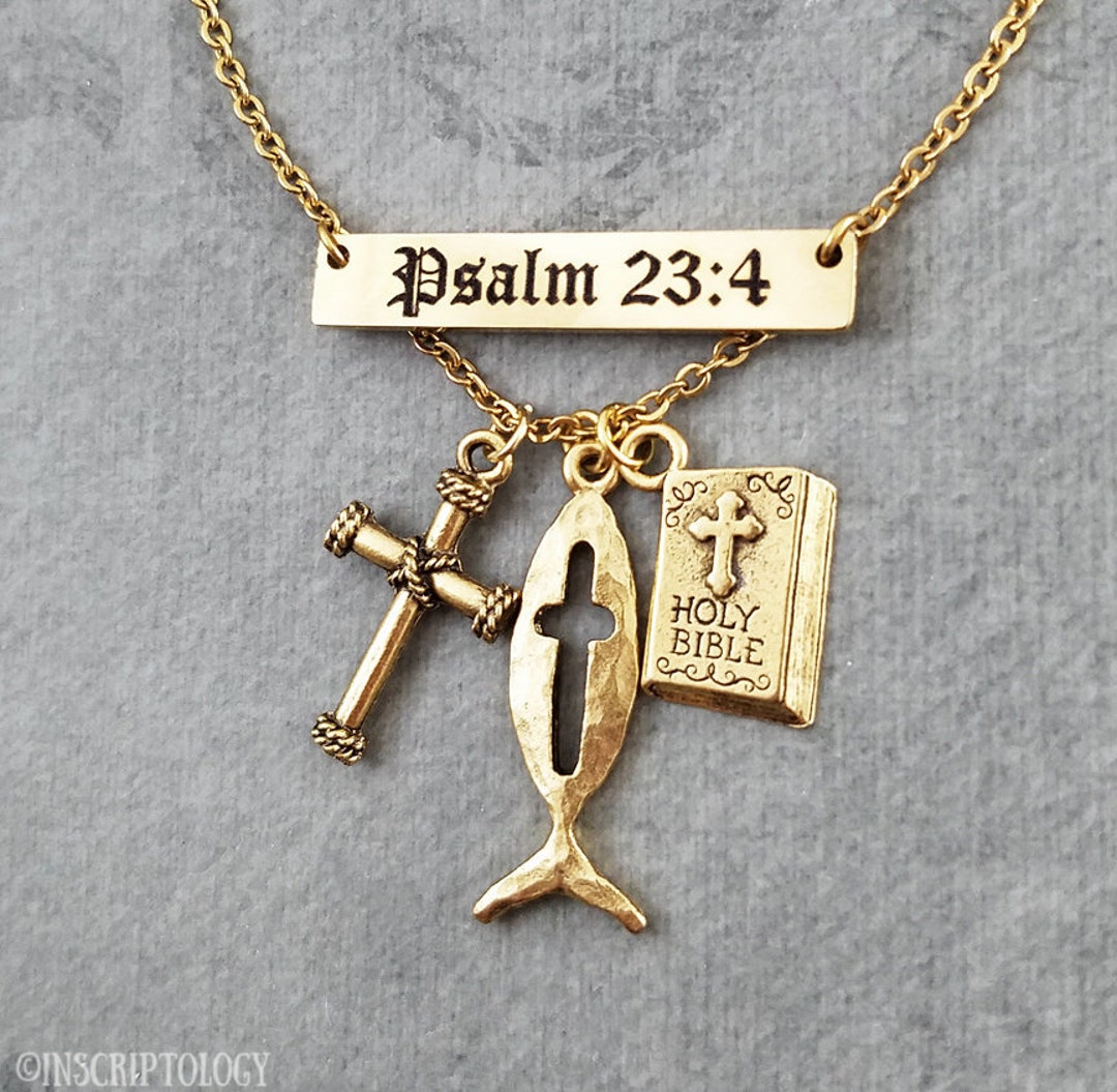PICK YOUR SCRIPTURE Necklace Bible Necklace Stainless Steel ...