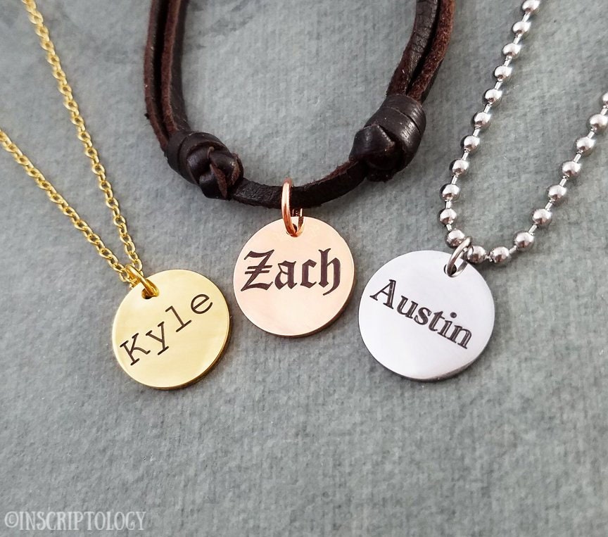 Name Necklace Men's Necklace STAINLESS STEEL Personalized - Etsy