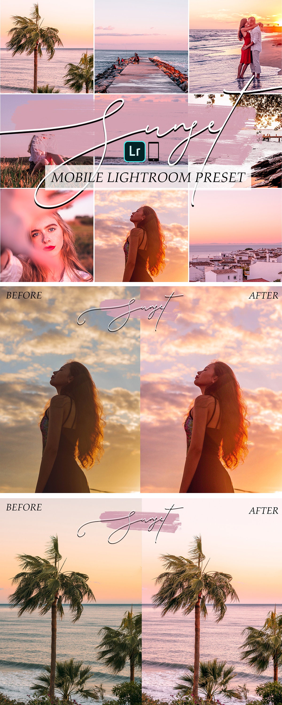 Lightroom Mobile Presets Sunset Presets Photo Purple - Etsy