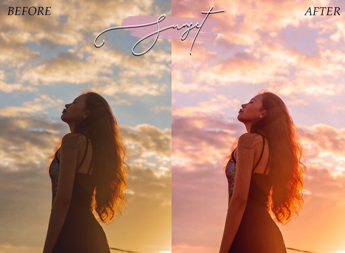 Lightroom Mobile Presets Sunset Presets Photo Purple - Etsy