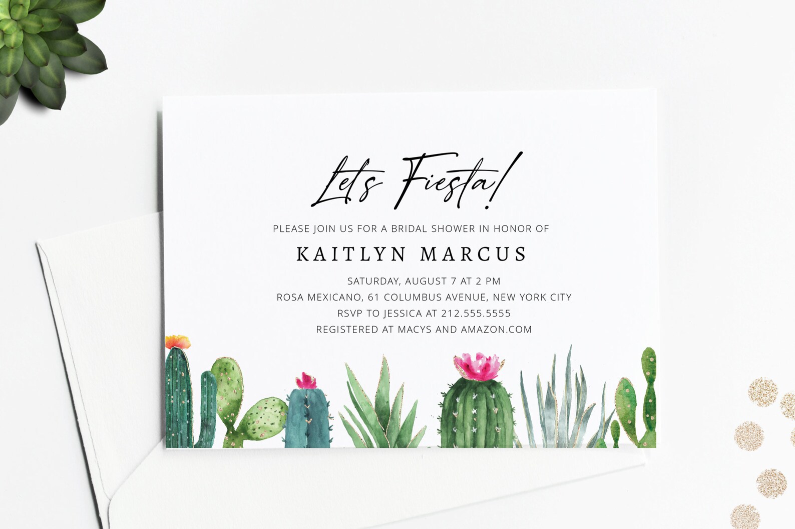Fiesta Bridal Shower Invitationtemplate Fiesta Invite - Etsy