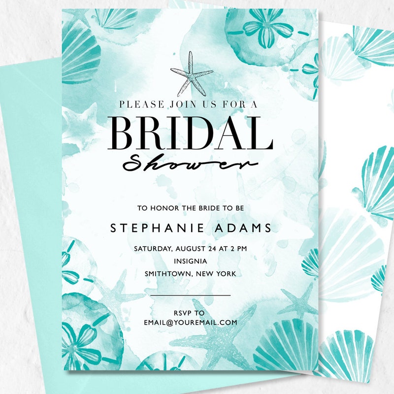 Seashell Invitations - Etsy