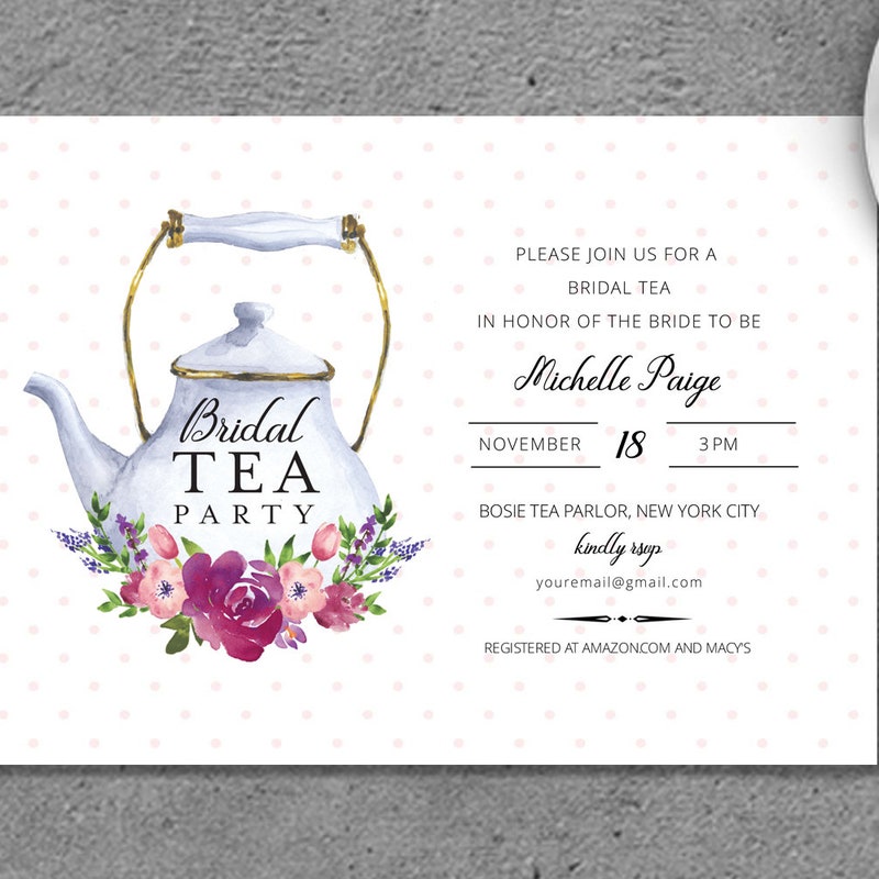 Teapot Invitations - Etsy