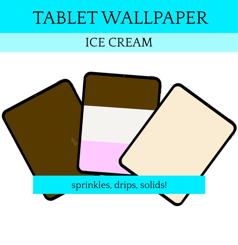 Ice Cream & Sprinkles Tablet Wallpaper Pack | iPad Backgrounds - Etsy