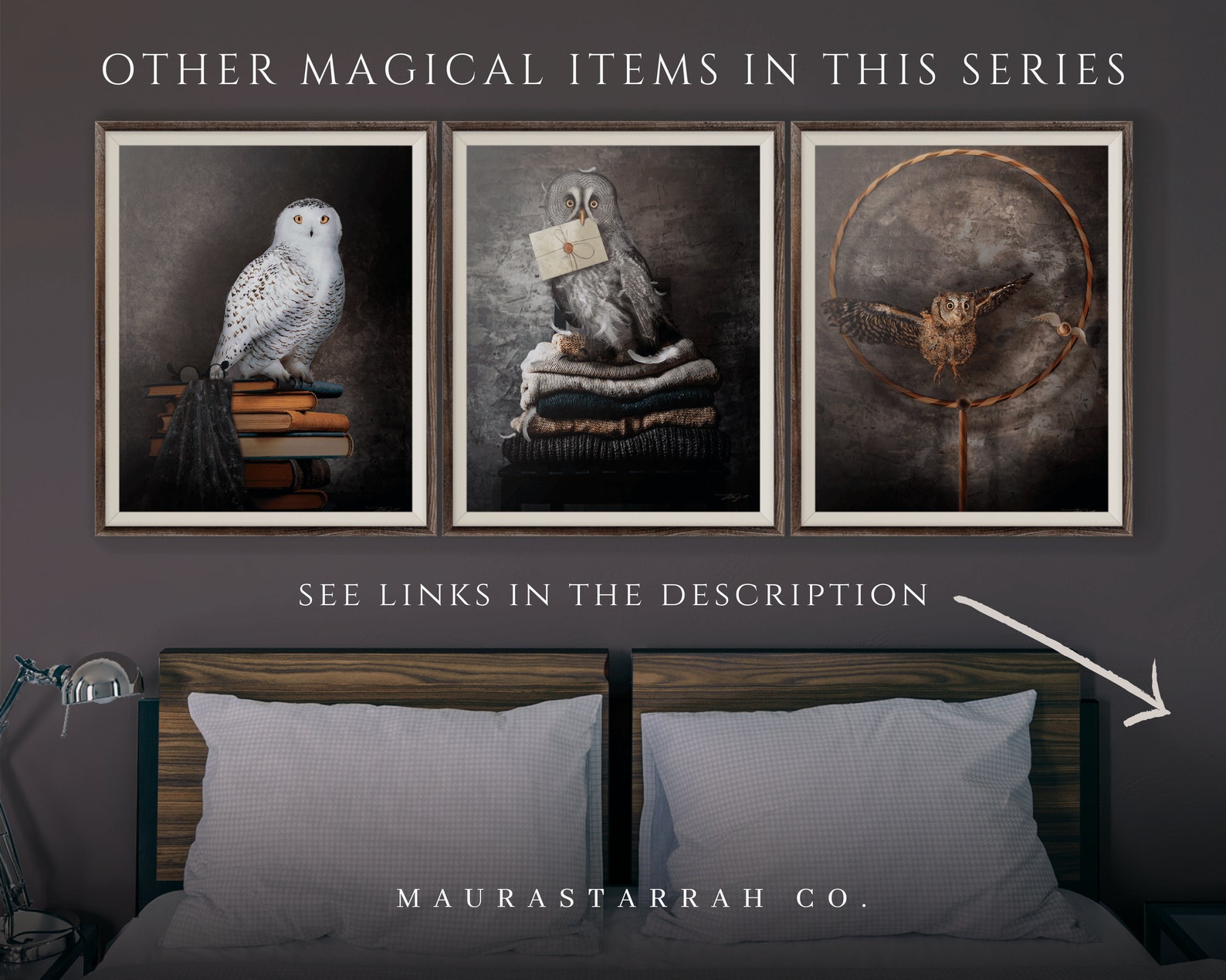 Snowy Owl PRINTABLE Magical Wizard Nursery Room Decor - Etsy