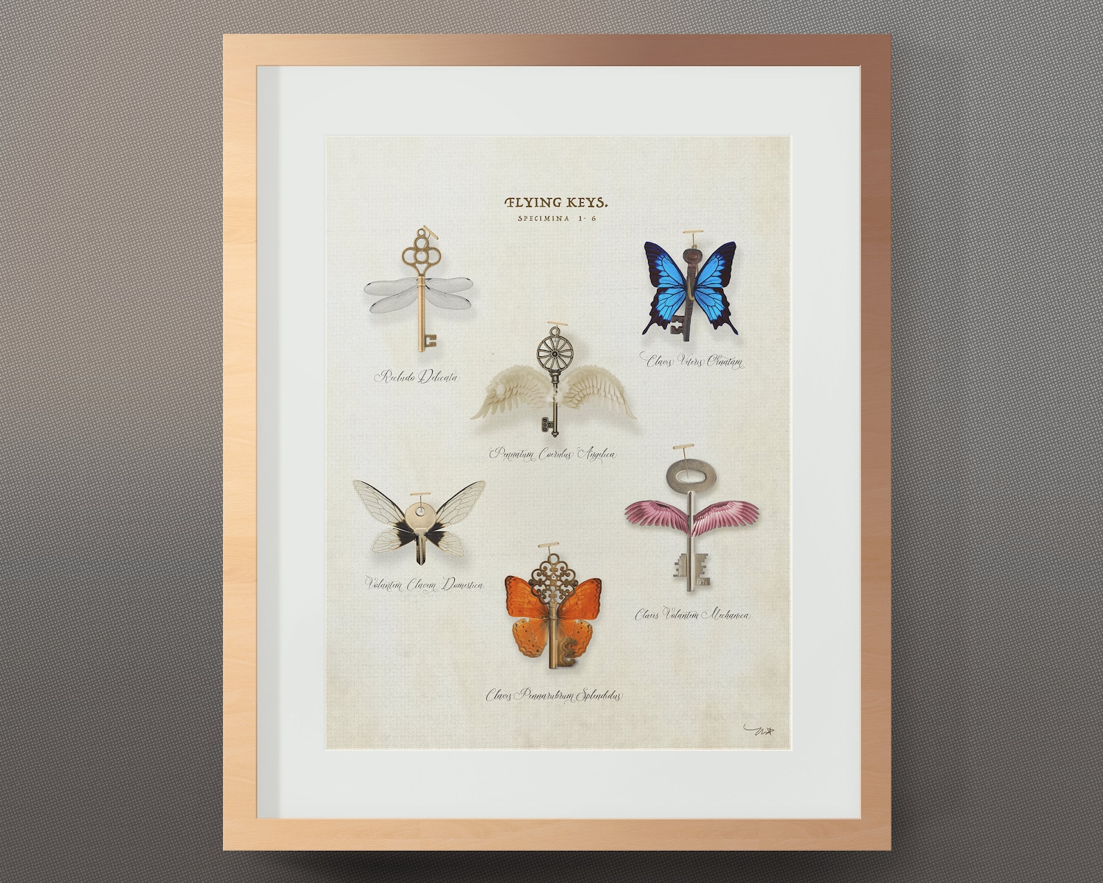 Flying Keys printable Fantasy Magical Wizard Wall Art - Etsy