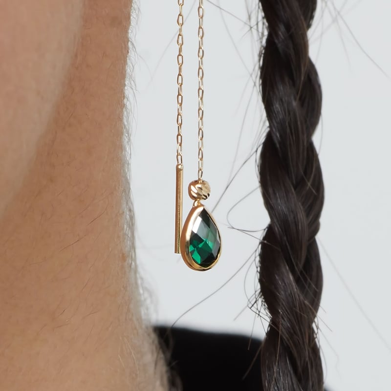 Emerald Drop Earring - Etsy