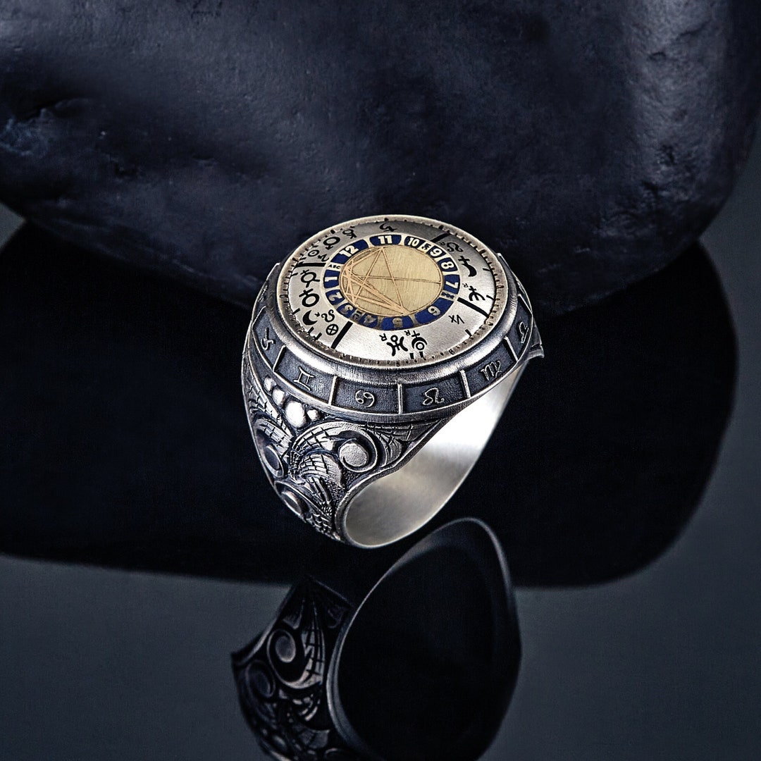 Personalized Jewelry, Natal Chart Ring With Handcraft Engrave, Custom ...