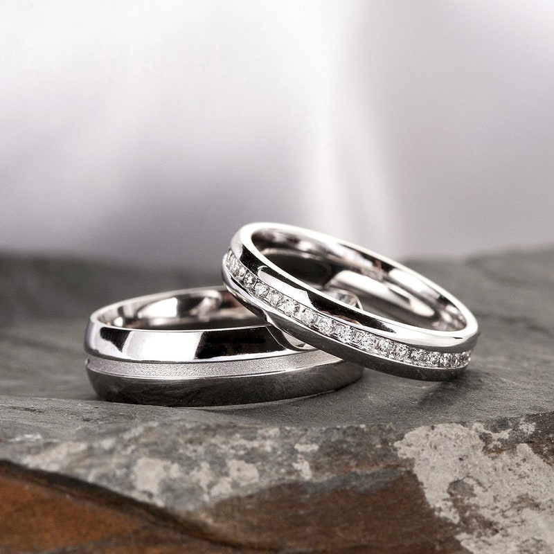 Wedding Band Set - Etsy